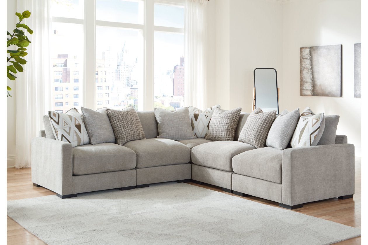 Aslan Court Pebble 5-Piece Sectional - Gate Furniture