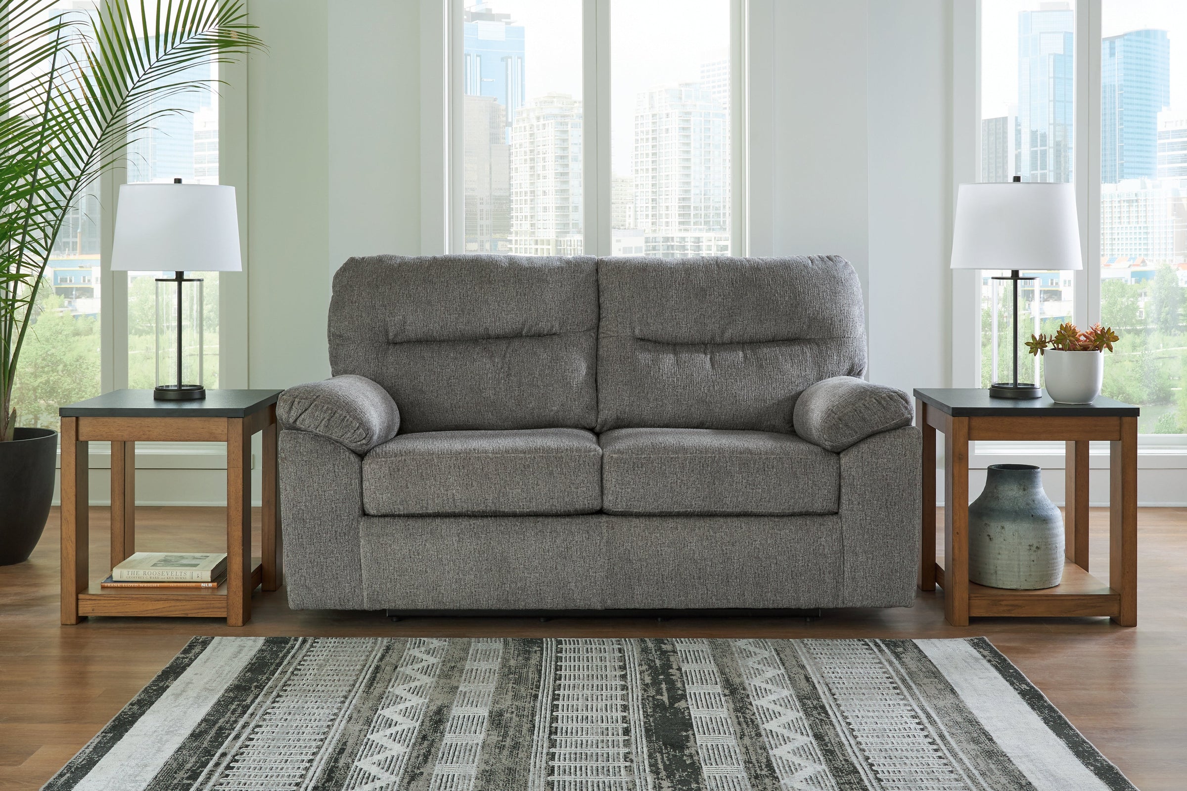 Bindura Glider Loveseat - Gate Furniture