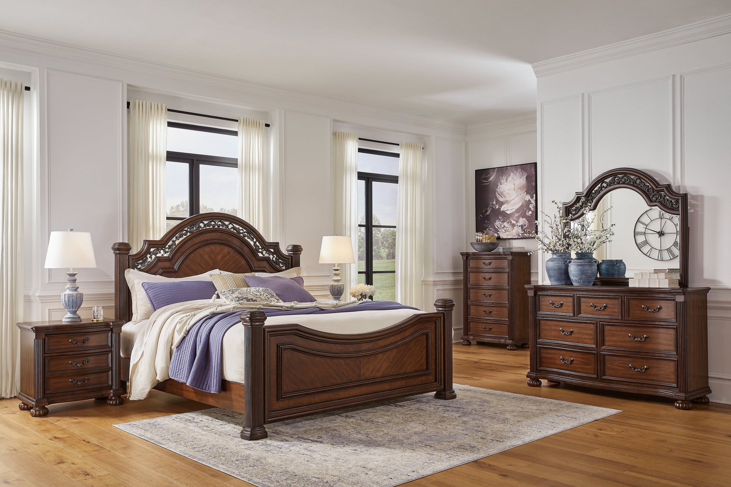 Lavinton Brown Poster Bedroom Set - Gate Furniture
