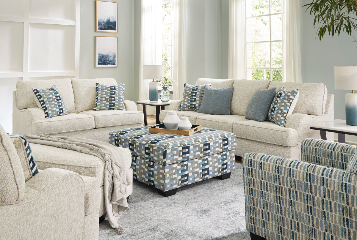 Valerano Parchment Living Room Set - Gate Furniture